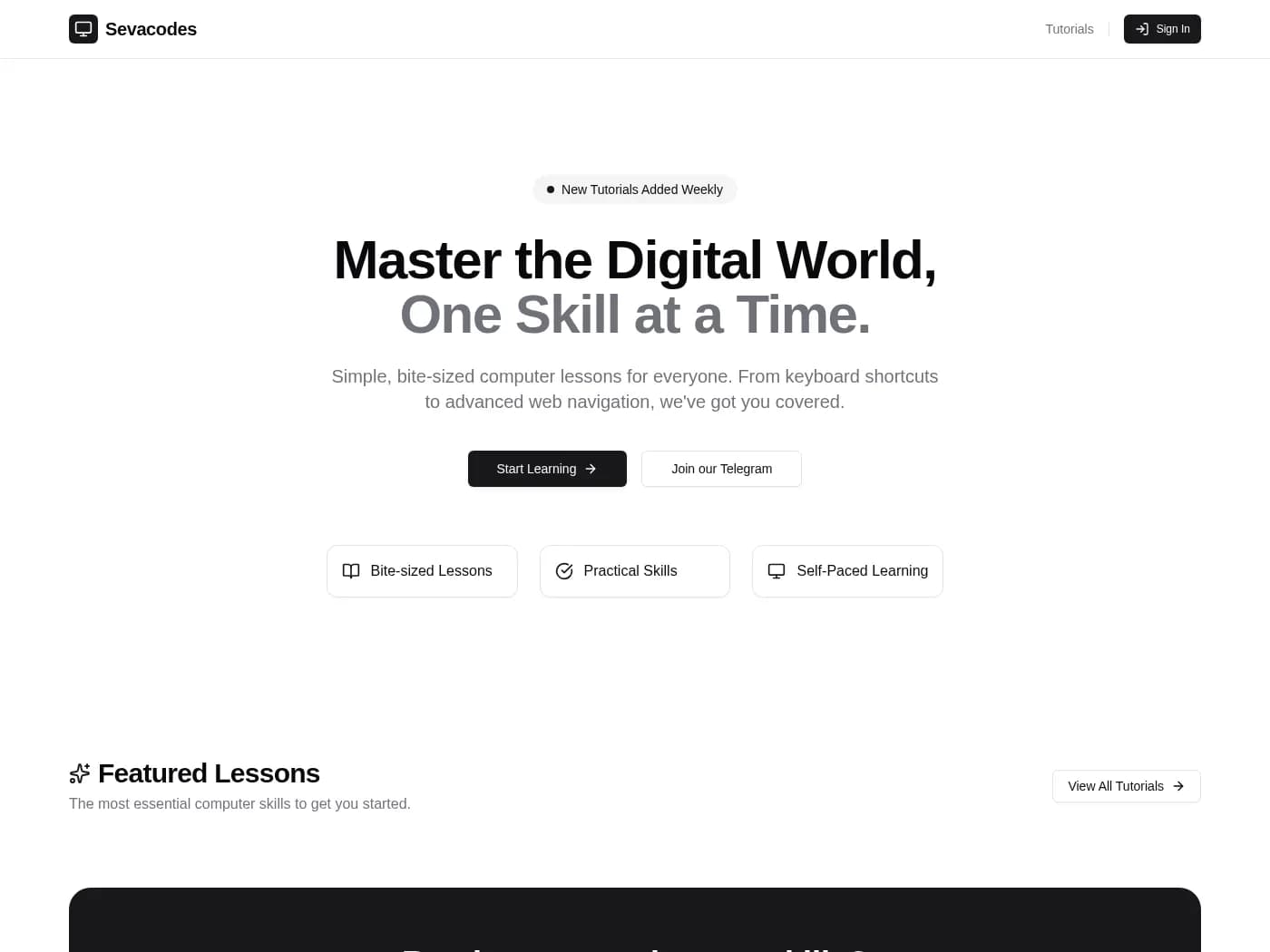 Sevacodes Skills Hub