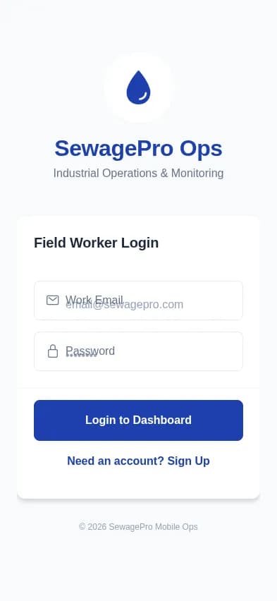 SewagePro Mobile Ops