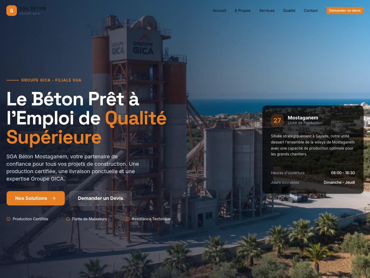 SGA Béton Site Vitrine