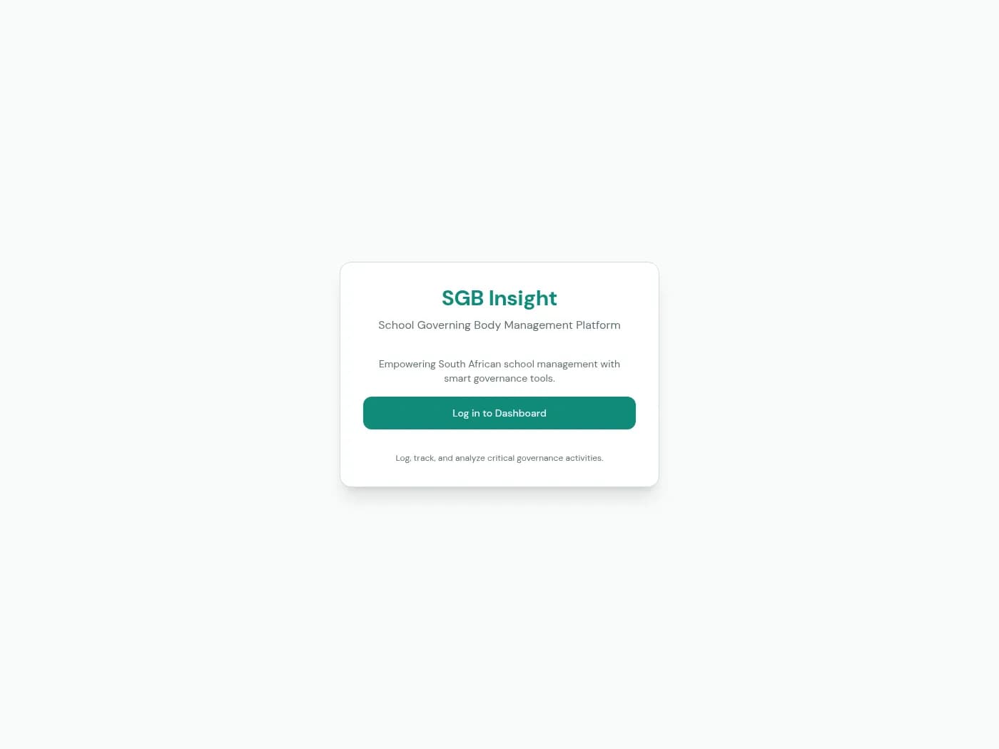SGB Insight Dashboard