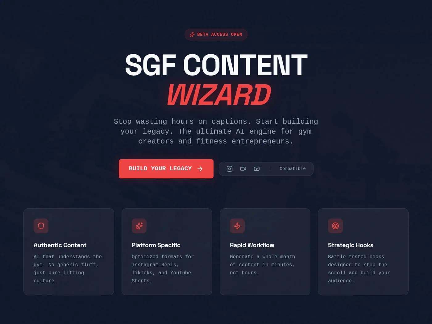 SGF Social Content Wizard