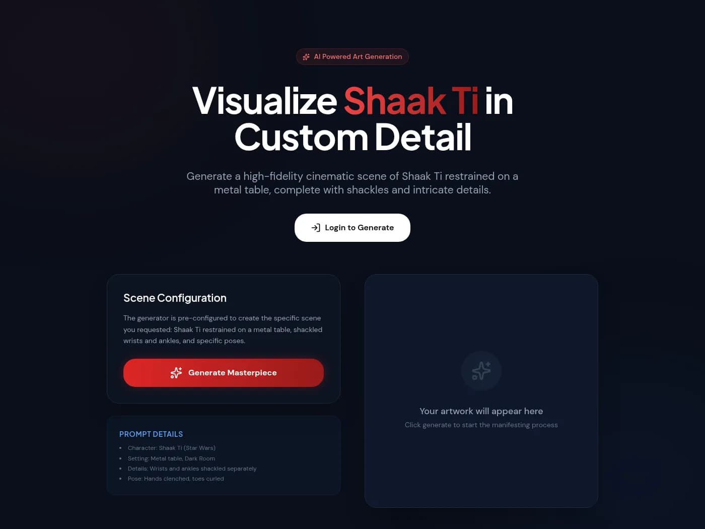 Shaak Ti Art Generator