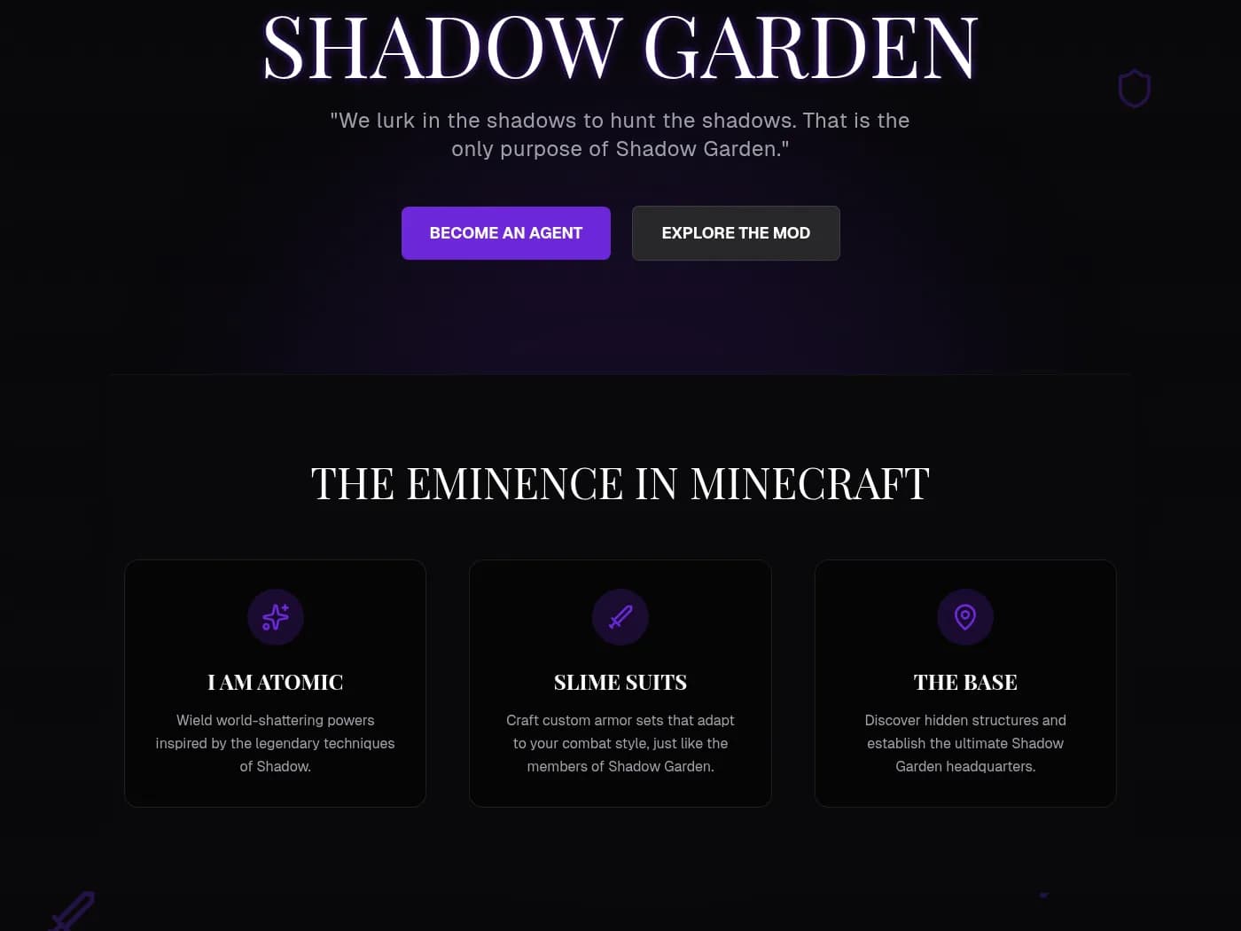 Shadow Garden Minecraft Mod