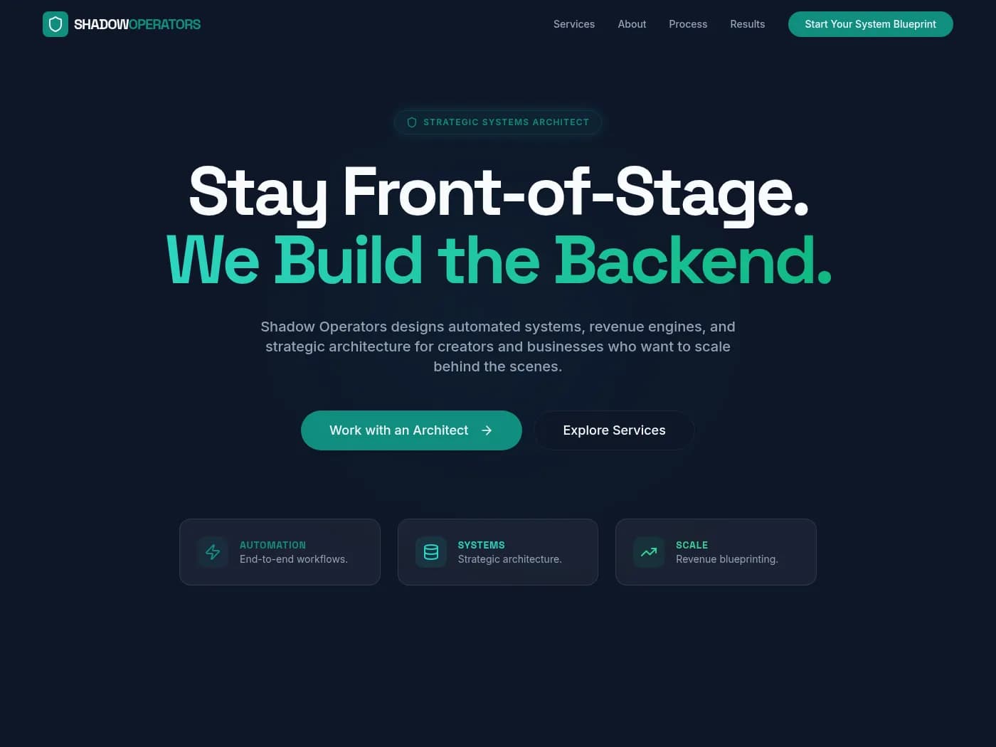 Shadow Operators Web Presence
