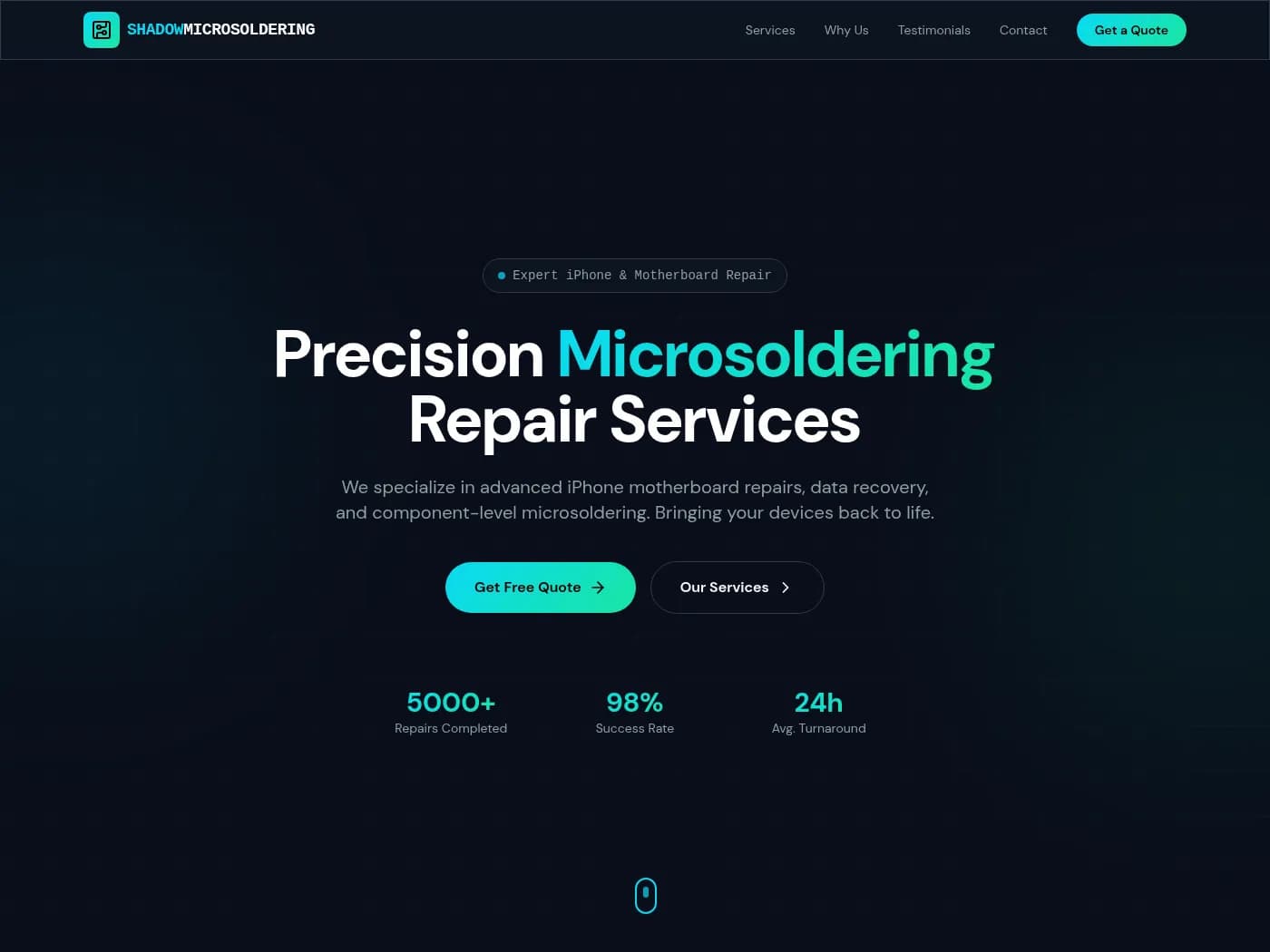 ShadowMicrosoldering Repair Site