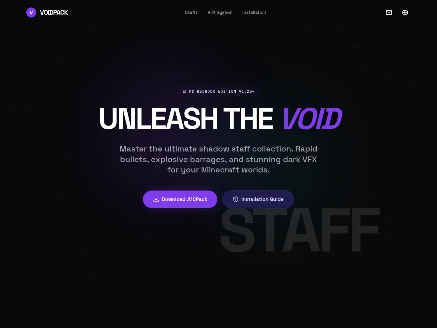 Shadow Staff VFX Pack