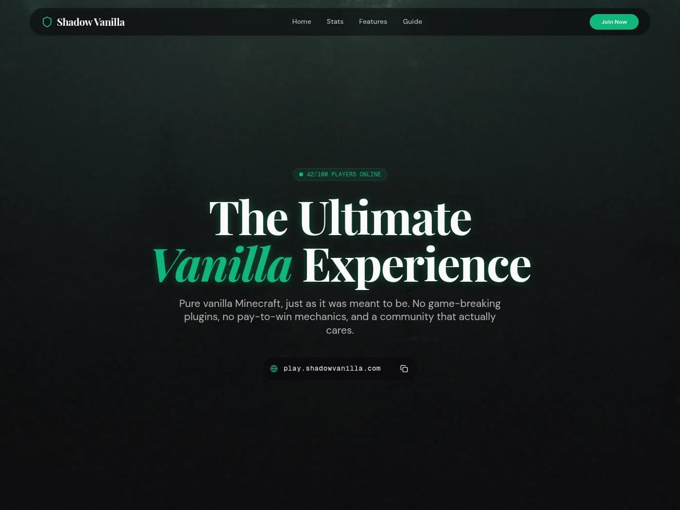 Shadow Vanilla Site