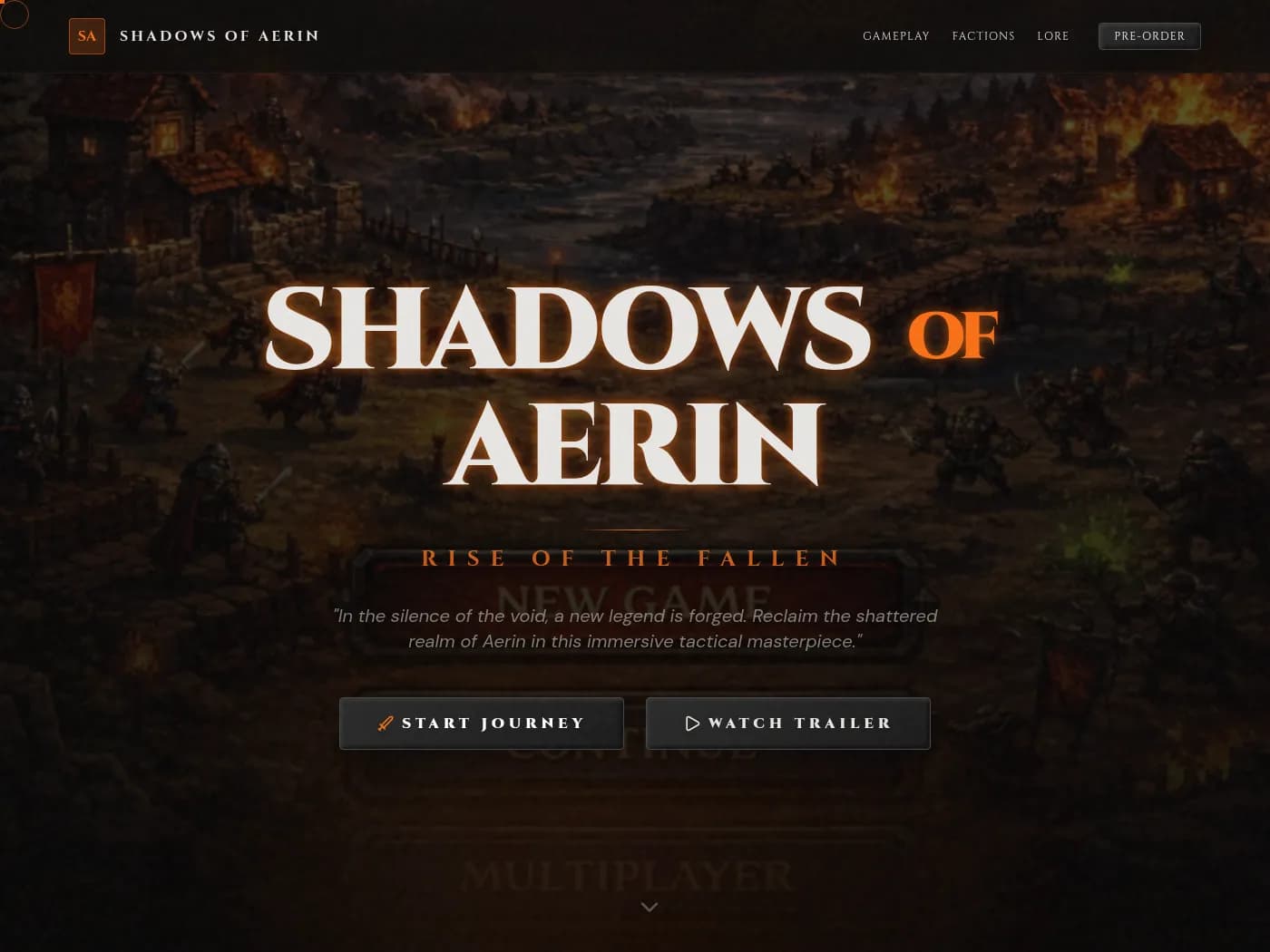 Shadows of Aerin Site
