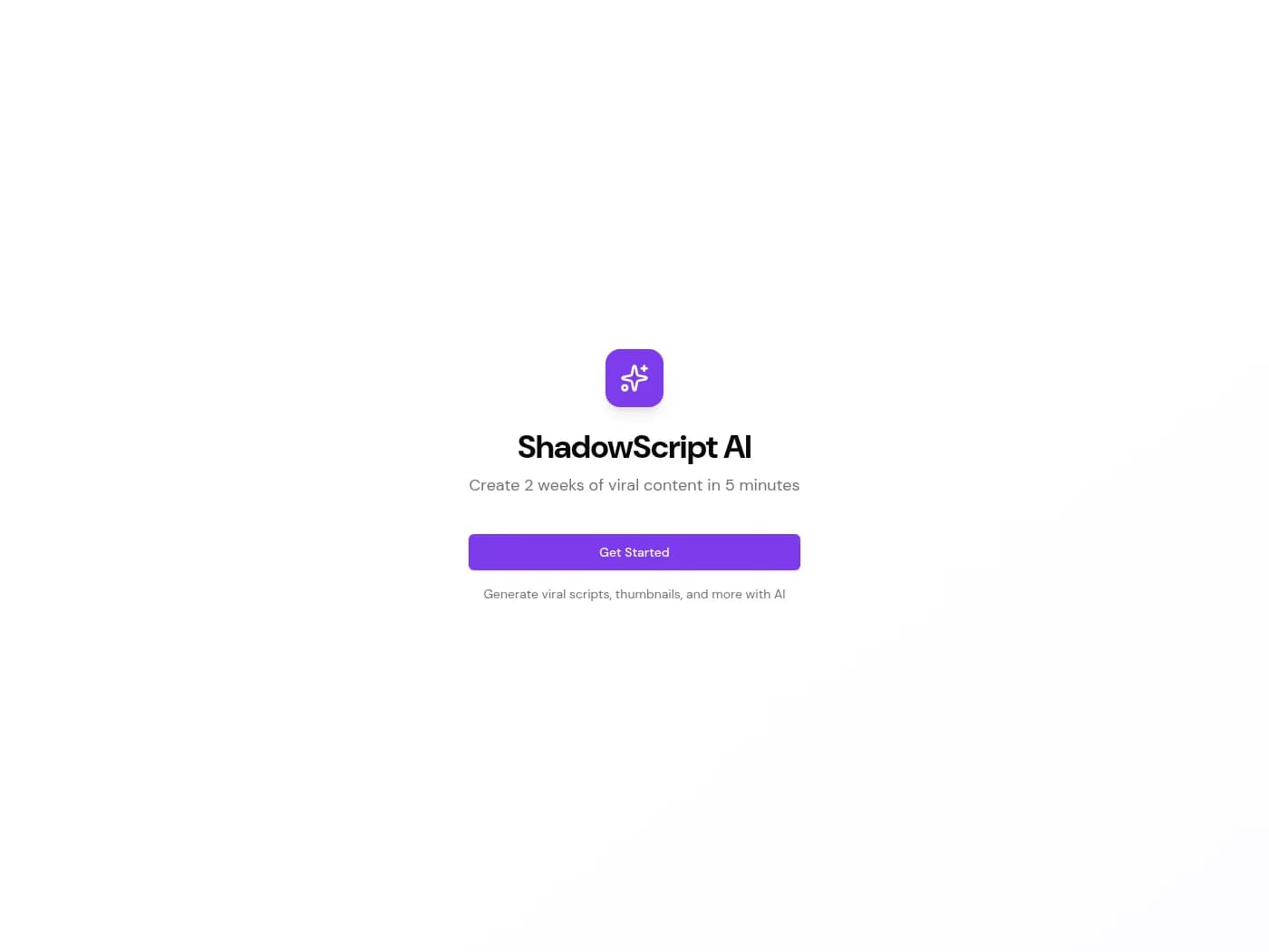 ShadowScri AI Web App