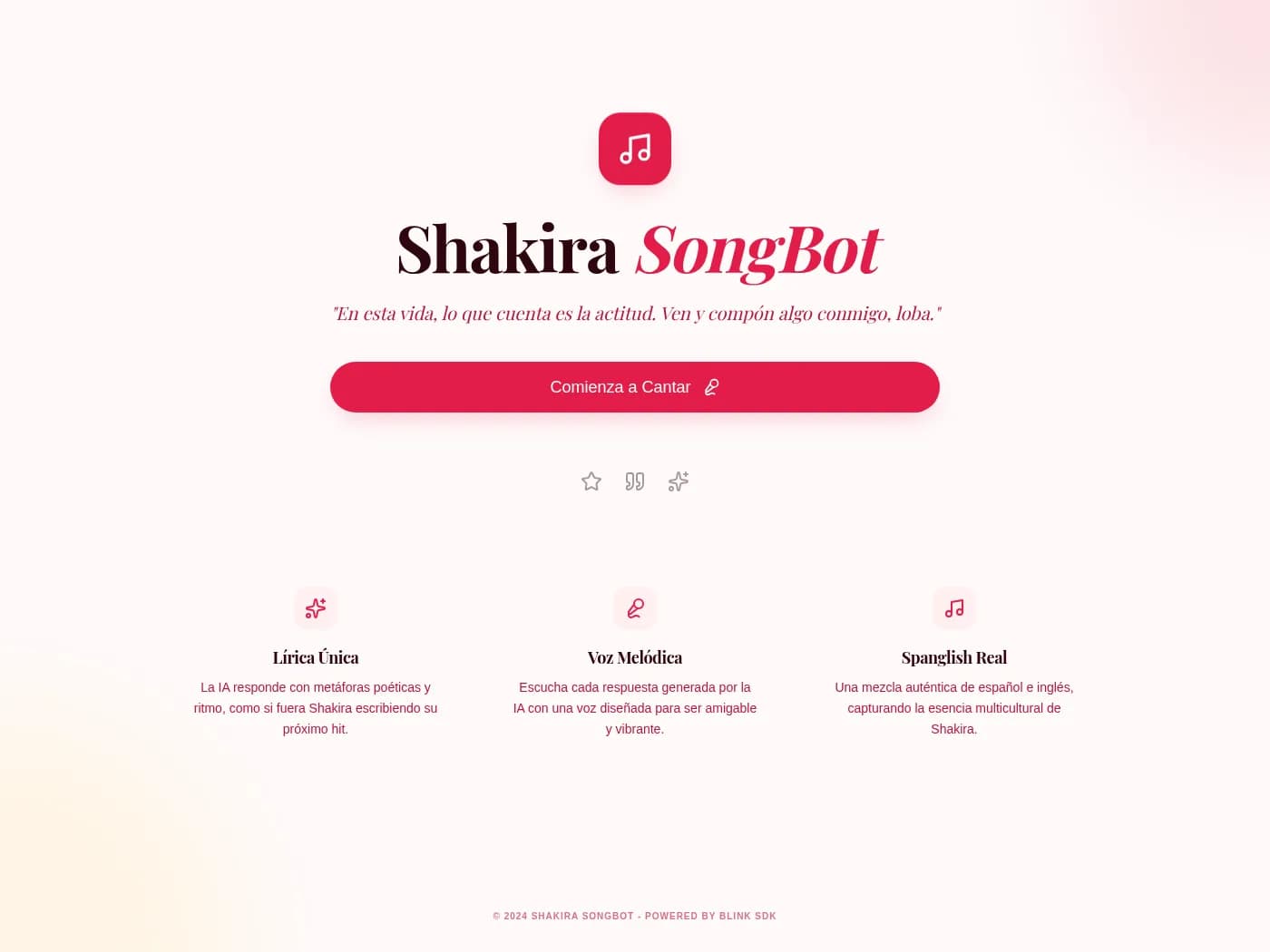 Shakira SongBot Chat