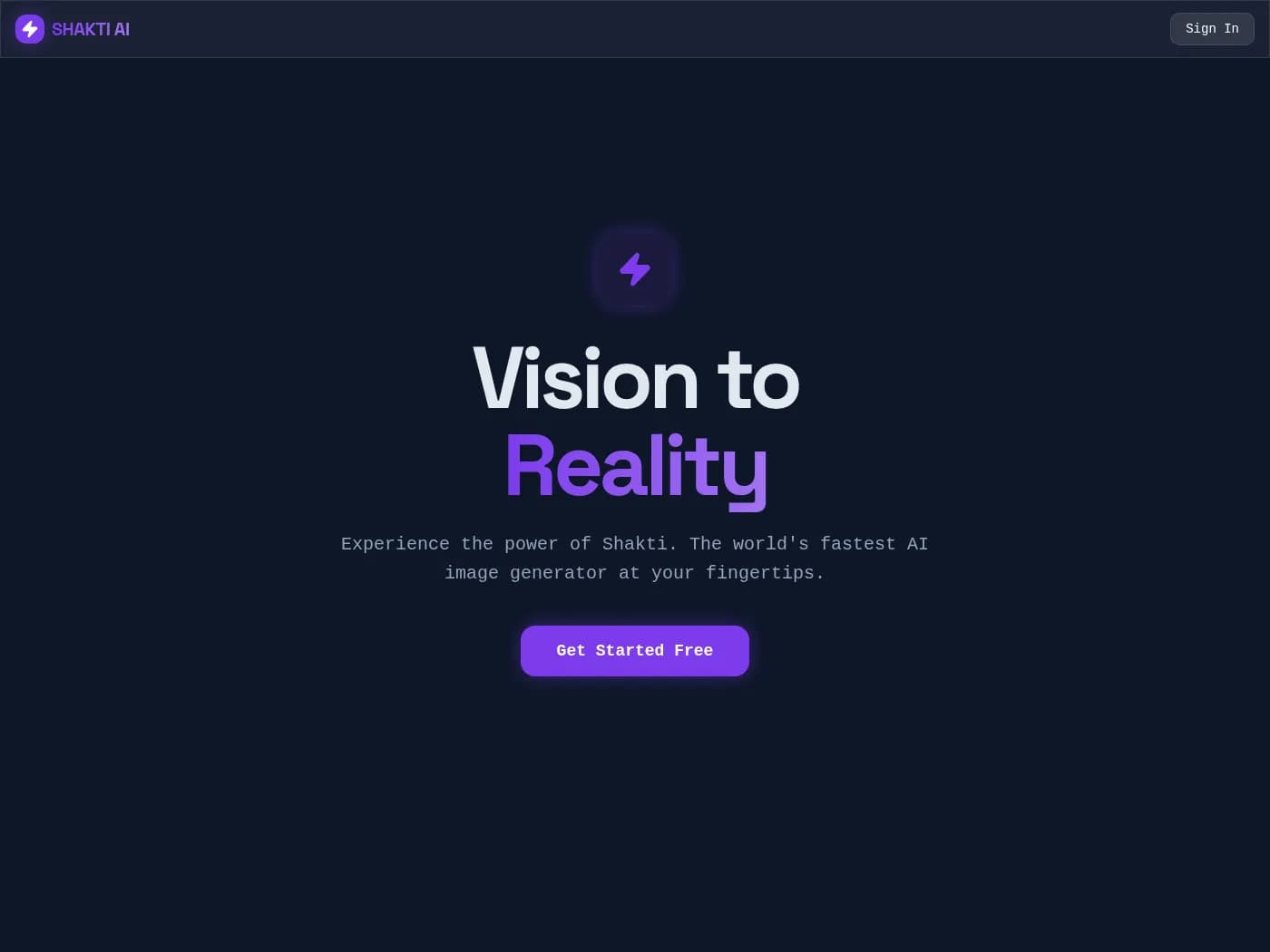 Shakti AI Image Flash