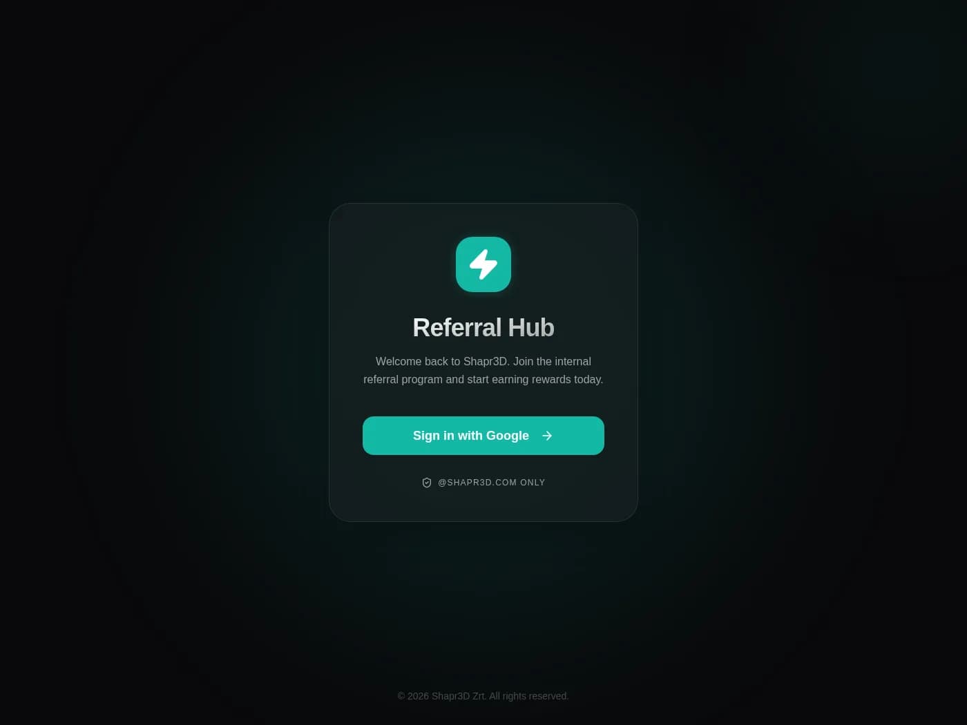 Shapr3D Referral Hub