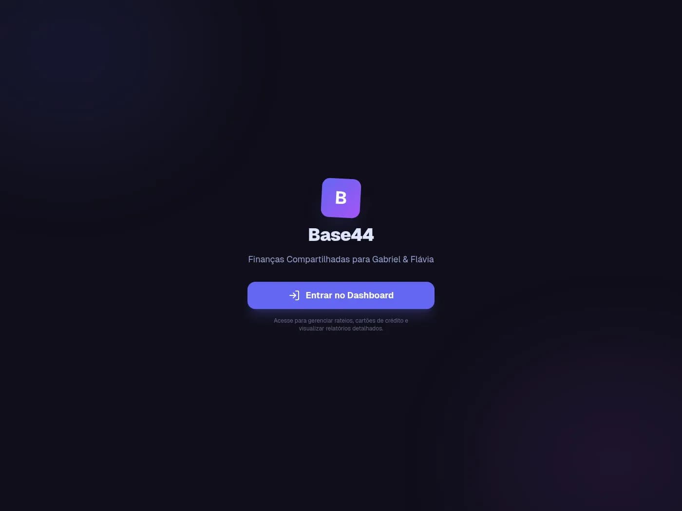 Base44 Shared Finance Dash