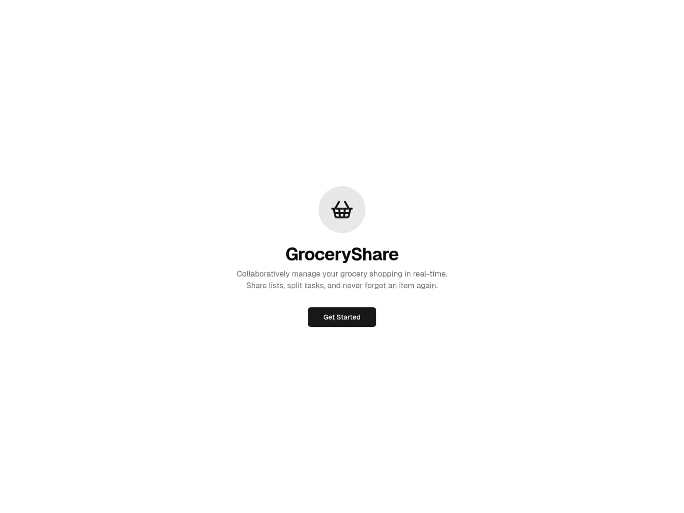 Shared Grocery List App