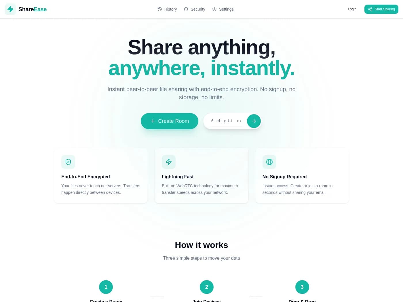 ShareEase Web App