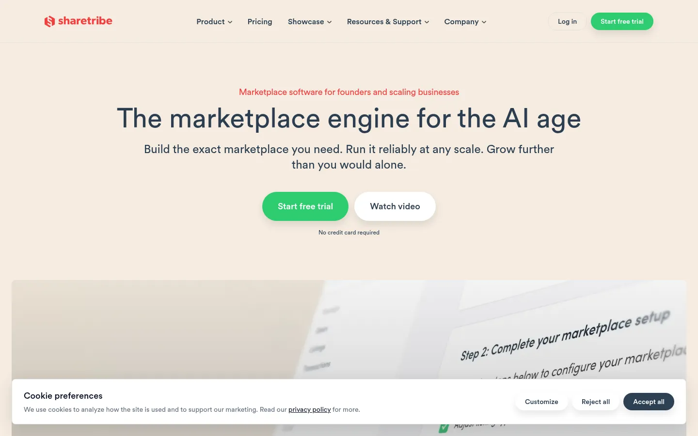 Sharetribe homepage