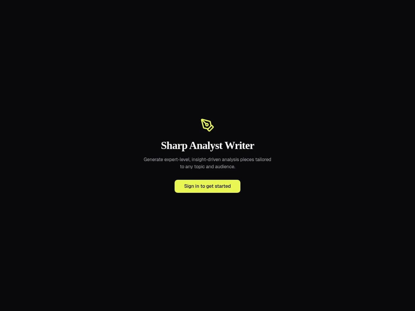 Sharp Analyst Writer