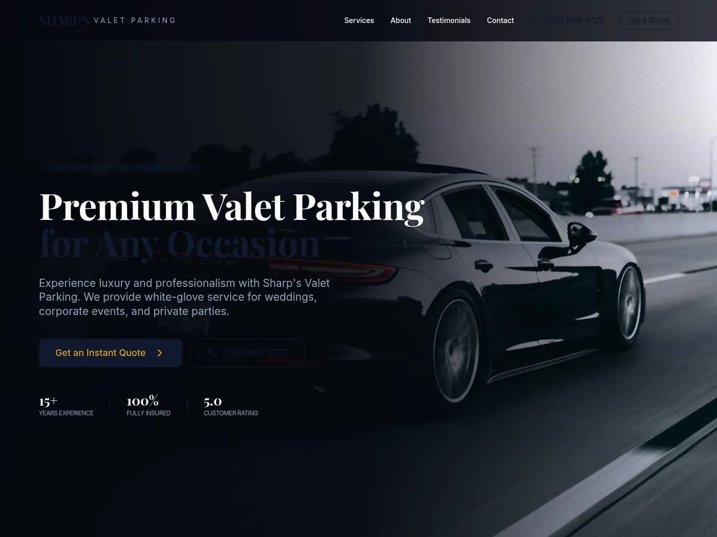 Sharp's Valet Web Presence