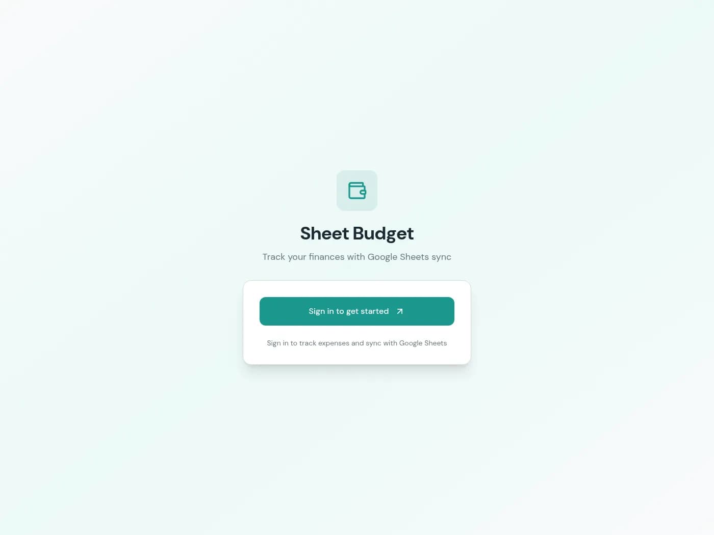 Sheet Budget Tracker