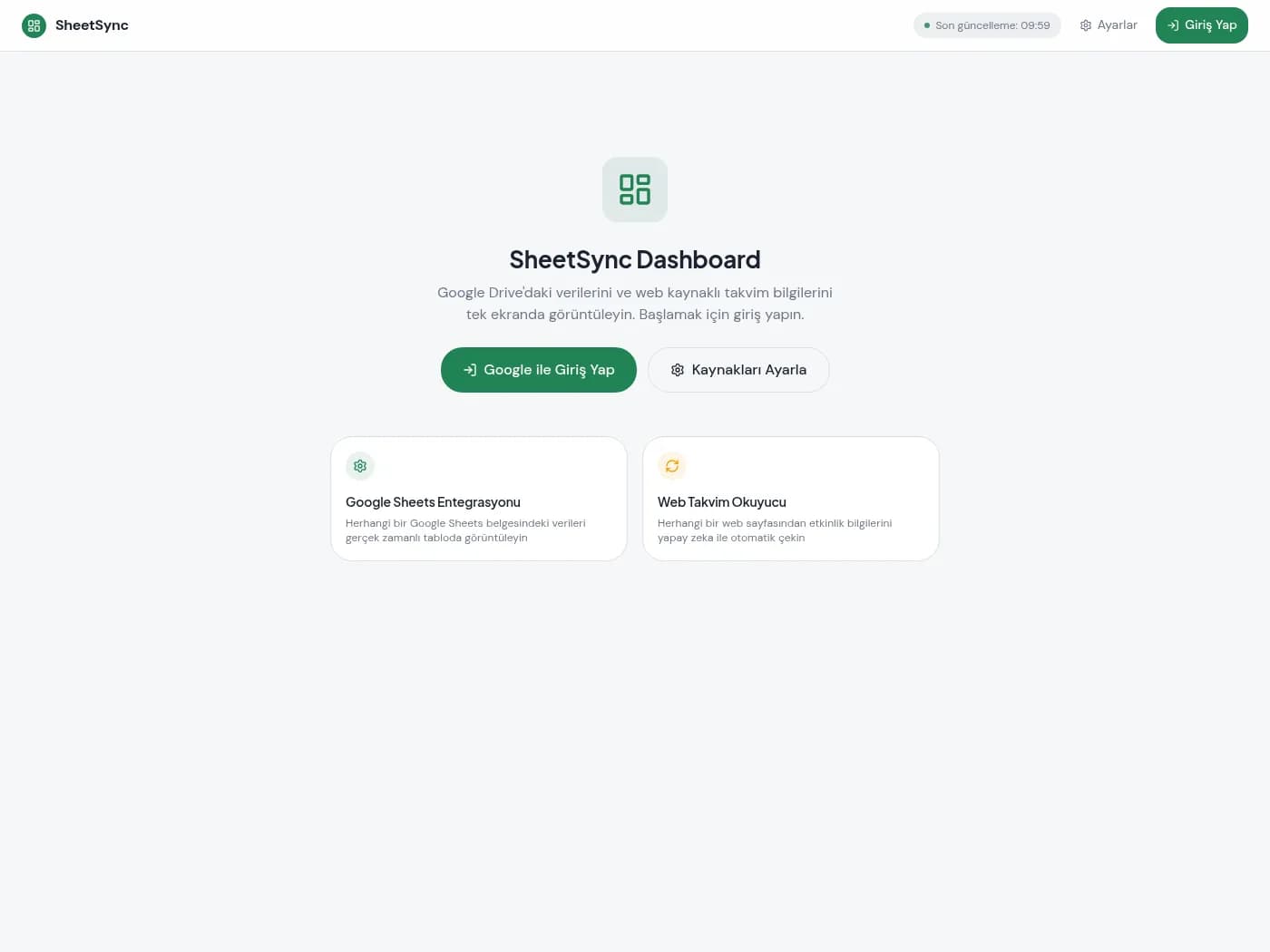 SheetSync Dashboard