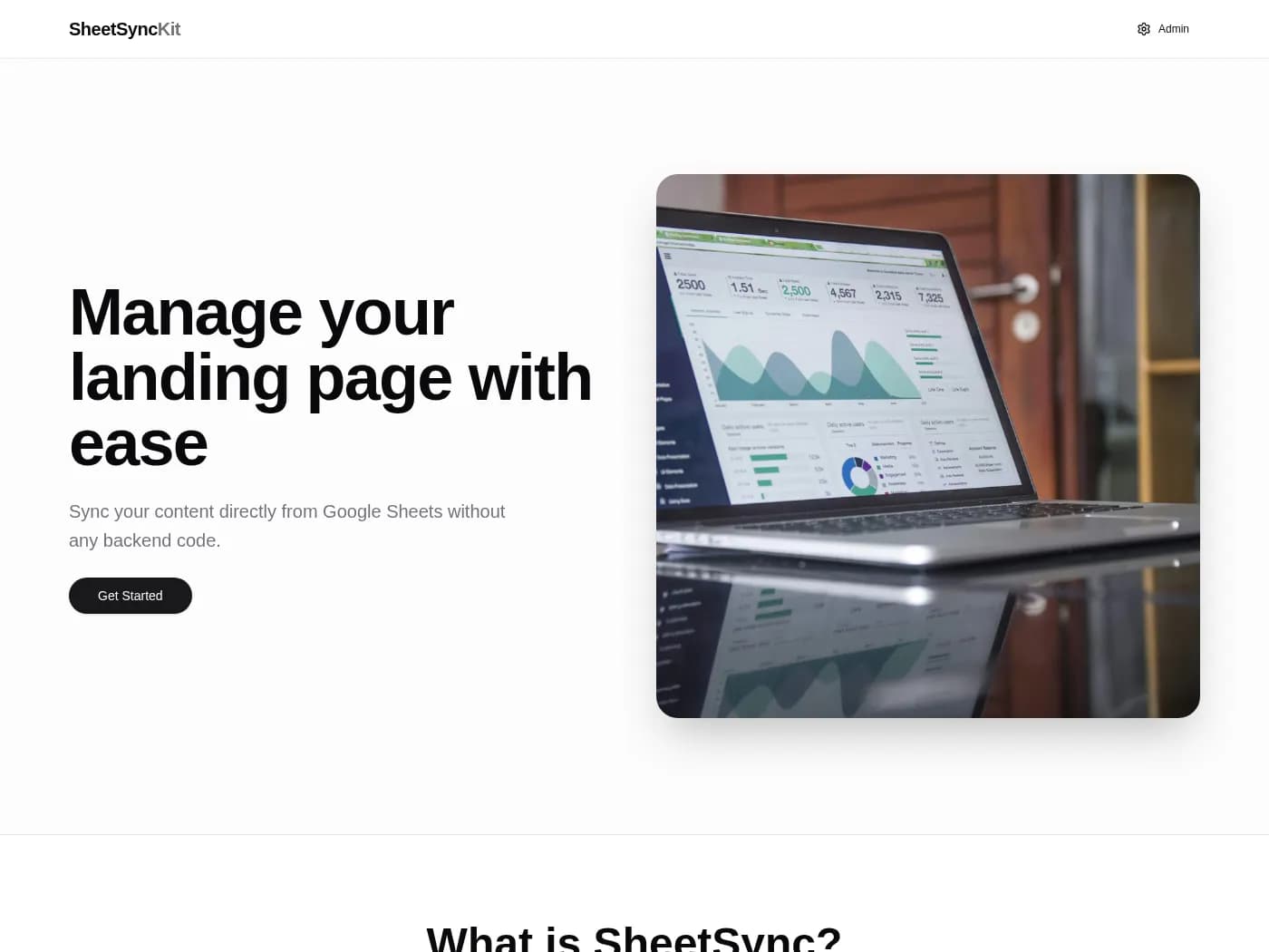SheetSync Landing Kit