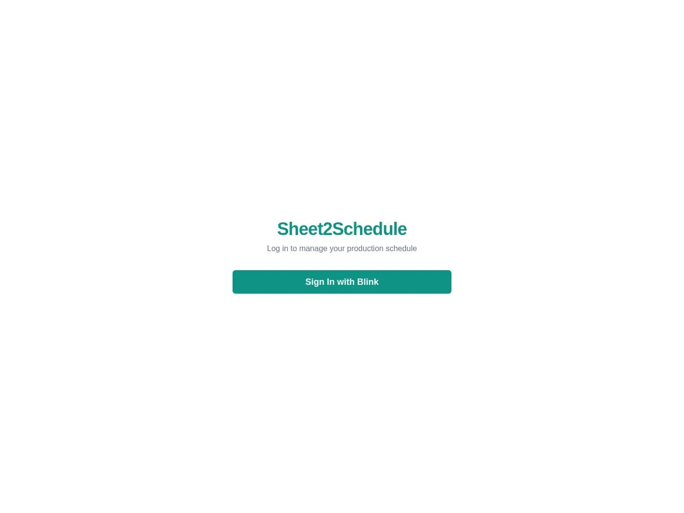 Sheet2Schedule