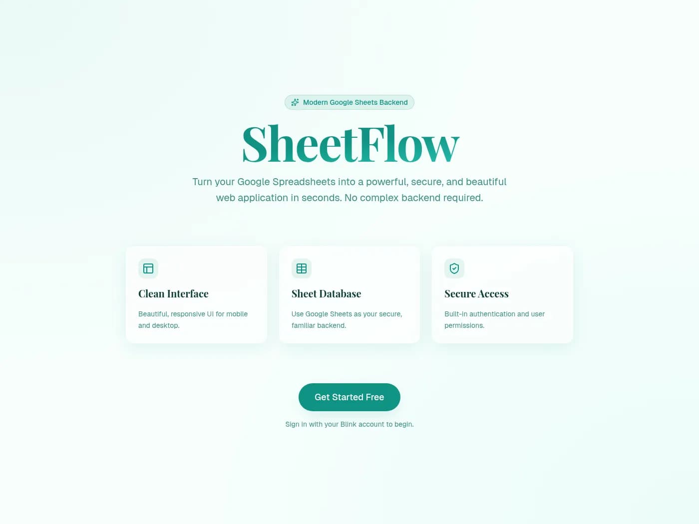 SheetFlow Web App