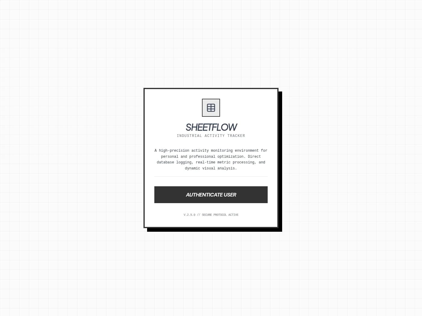 SheetFlow Productivity Tracker