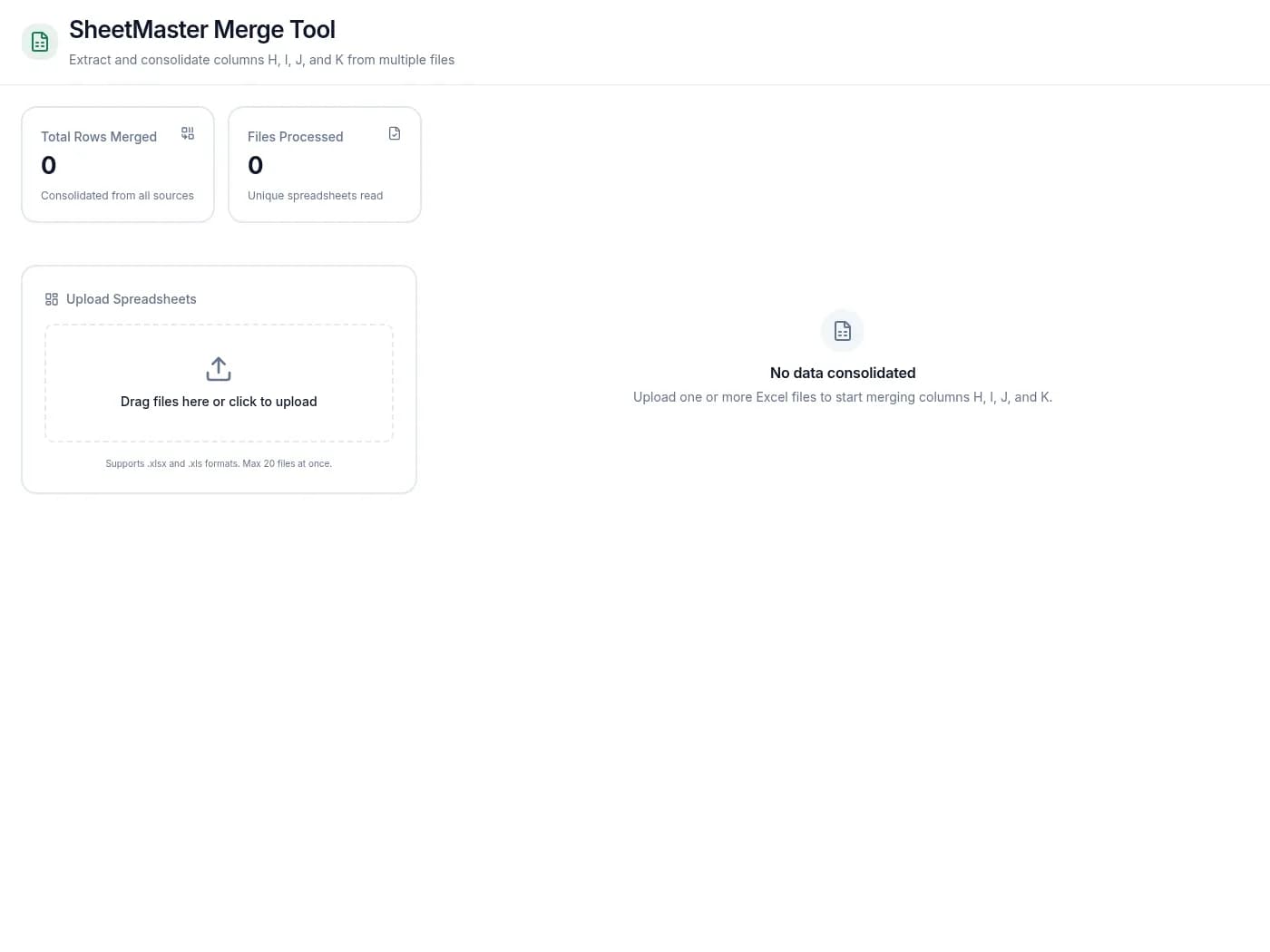 SheetMaster Merge Tool