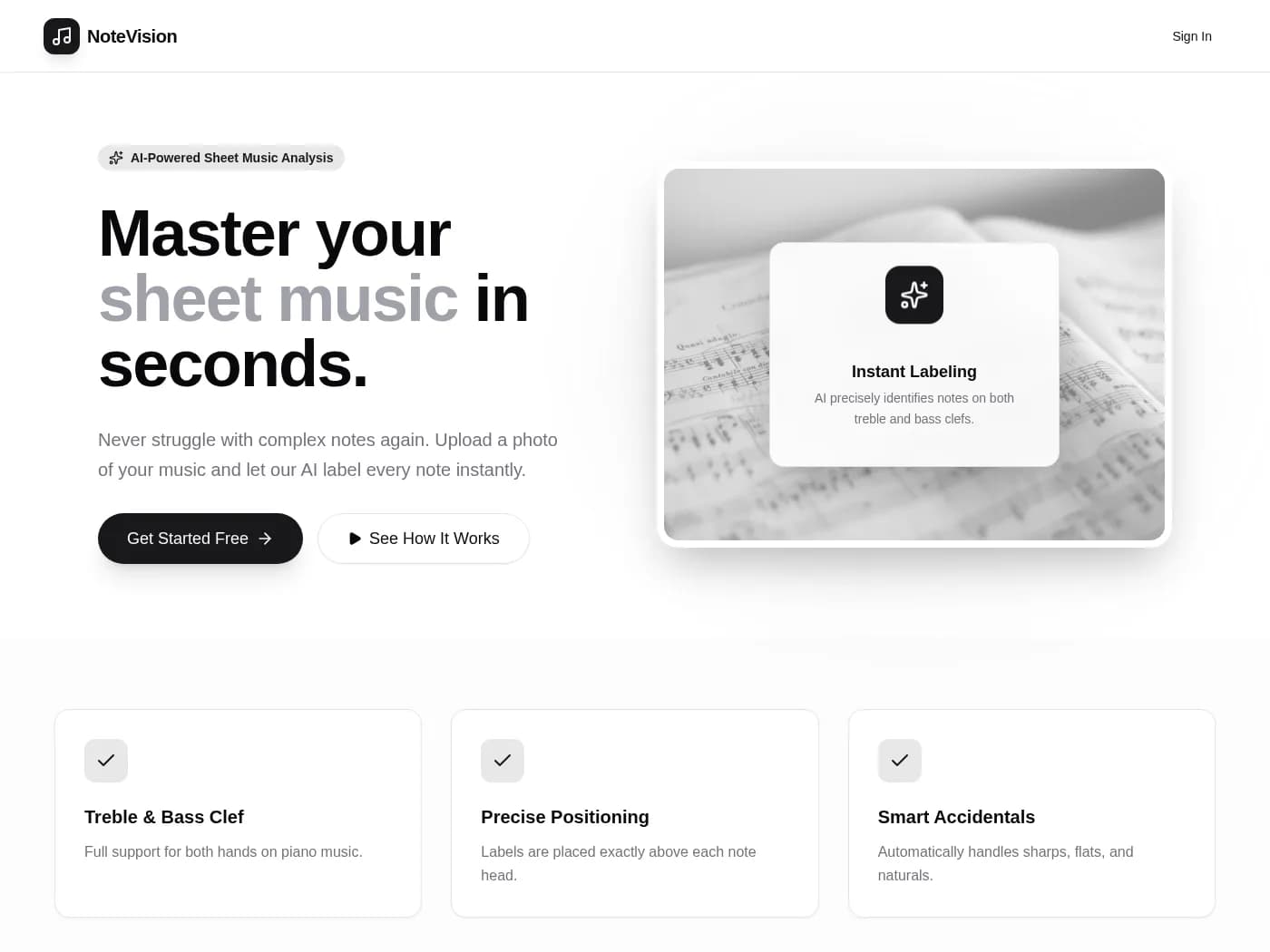NoteVision Sheet Analyzer