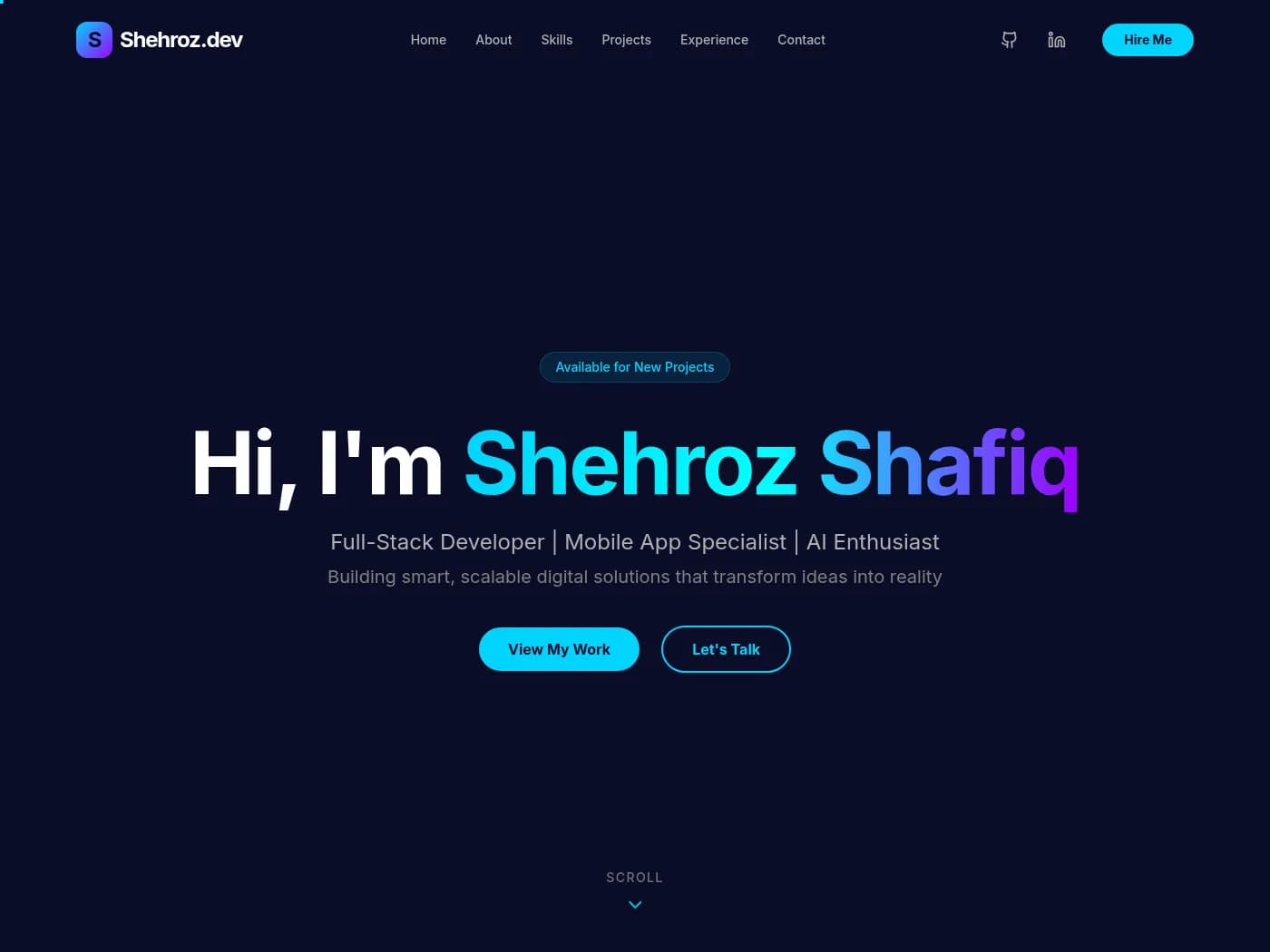 Shehroz 3D Dev Portfolio
