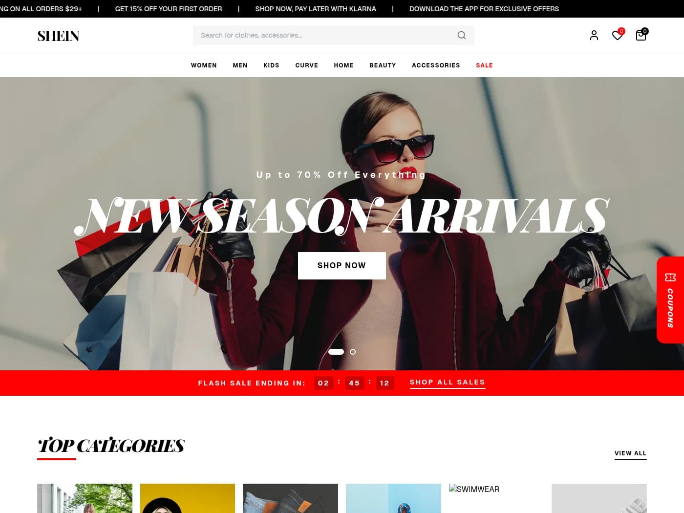 Shein UI Clone