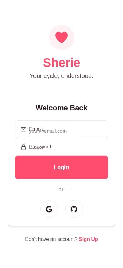 Sherie Cycle Tracker