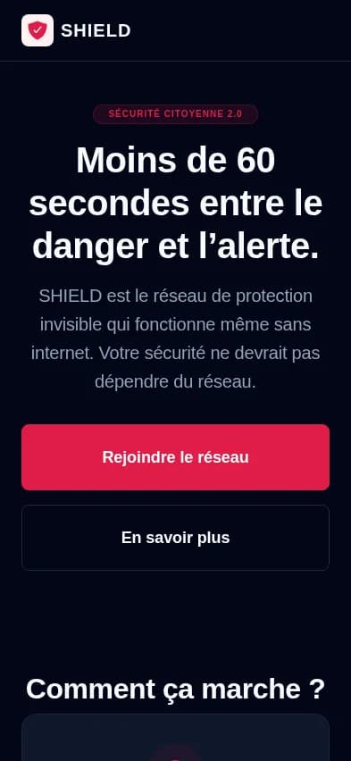 SHIELD Citizen Safety App