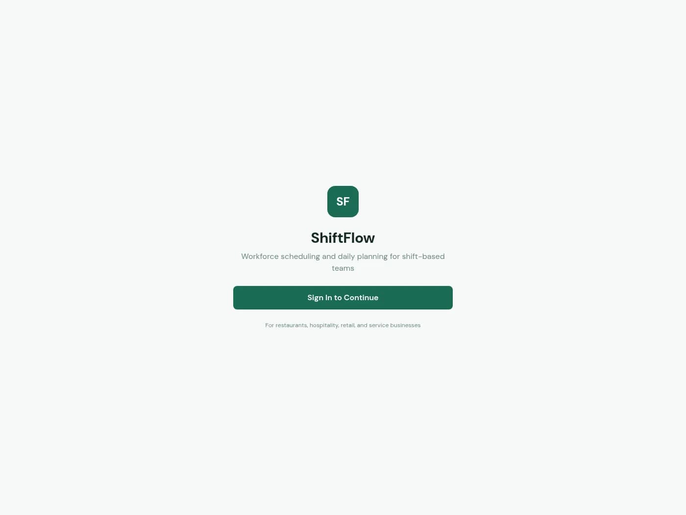 ShiftFlow Planner