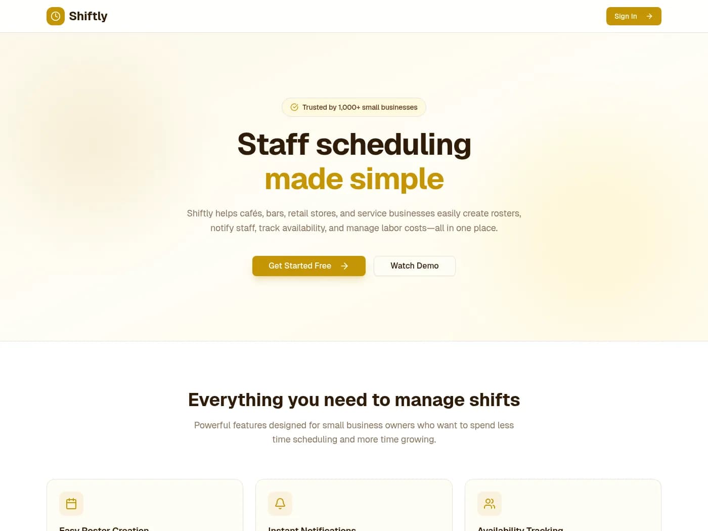 Shiftly Workforce Scheduler