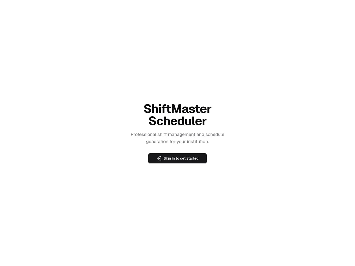 ShiftMaster Scheduler