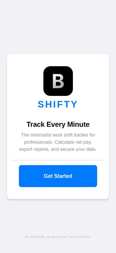 Shifty Work Tracker