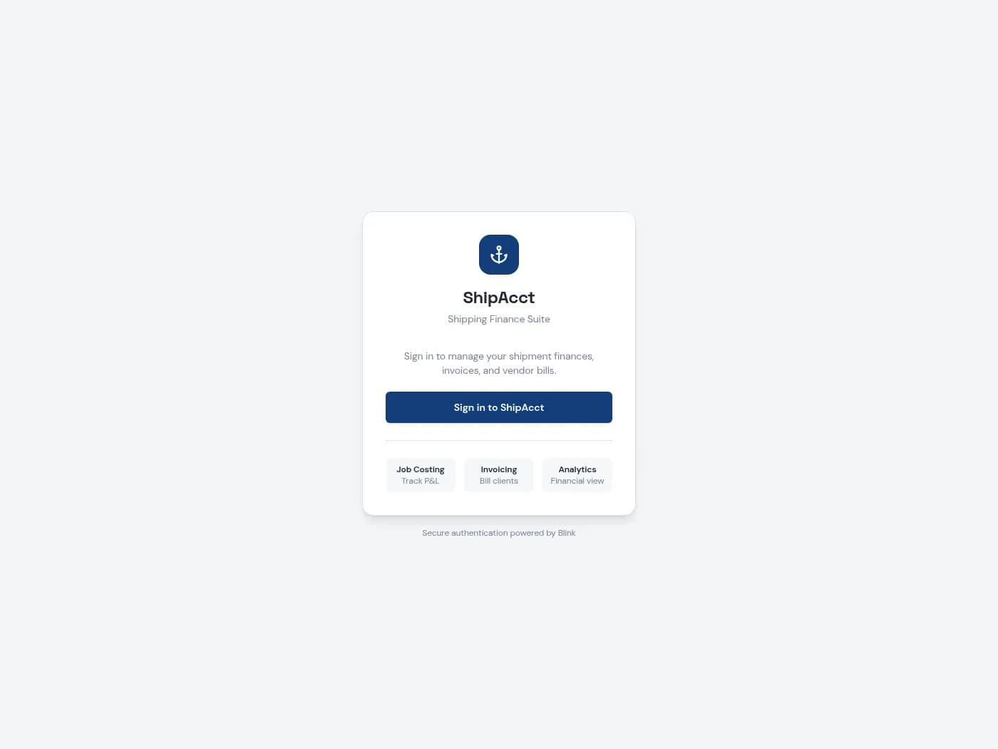 ShipAcct — Shipping Finance Suite