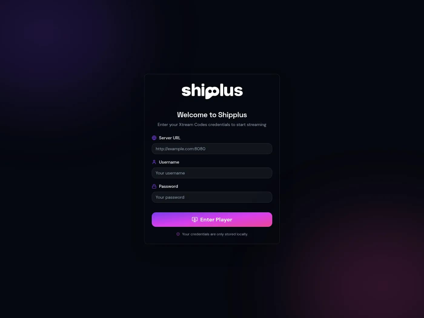 Shipplus IPTV Web Player