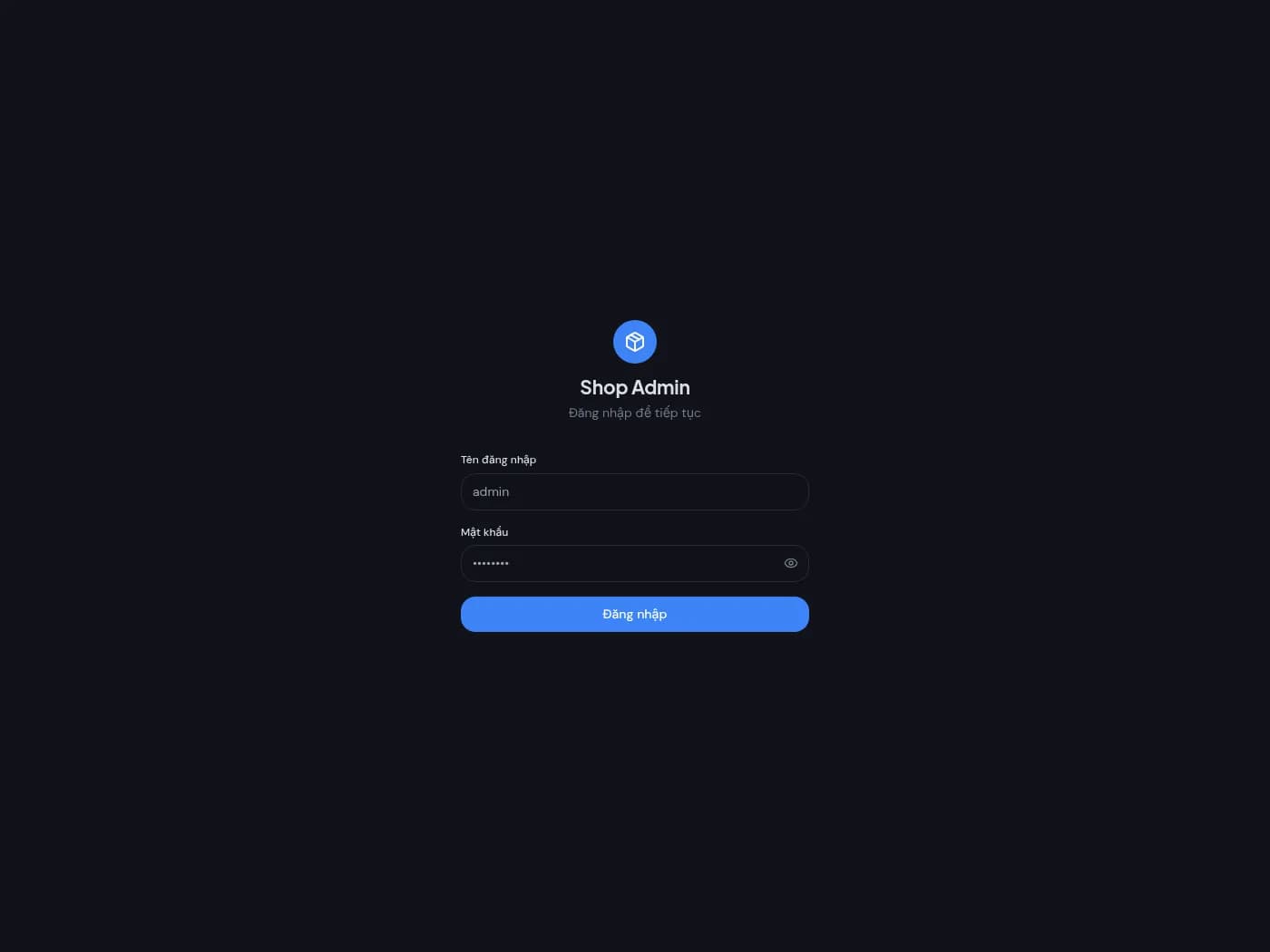 Shop Admin Portal 2026