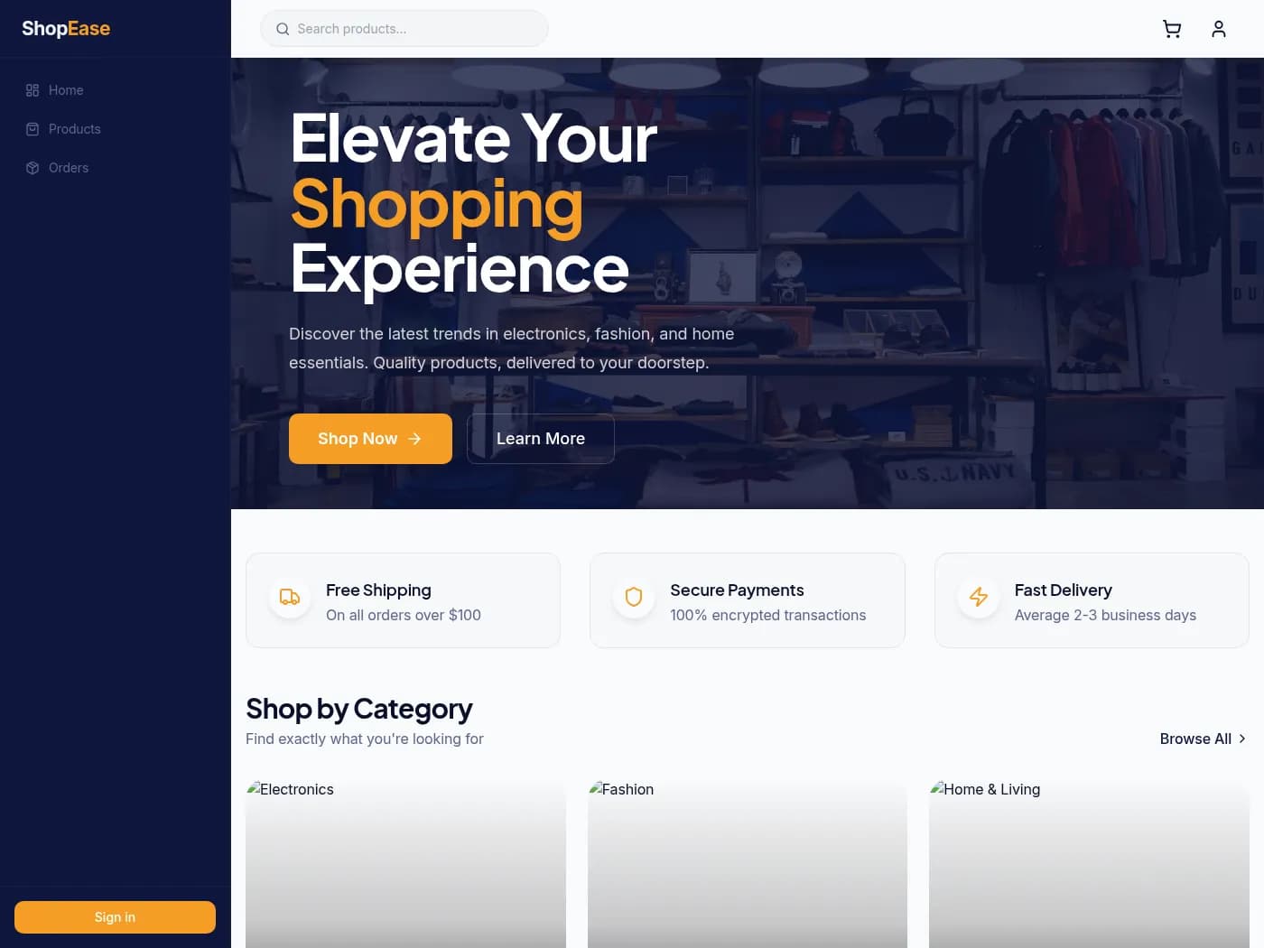 ShopEase Online Store
