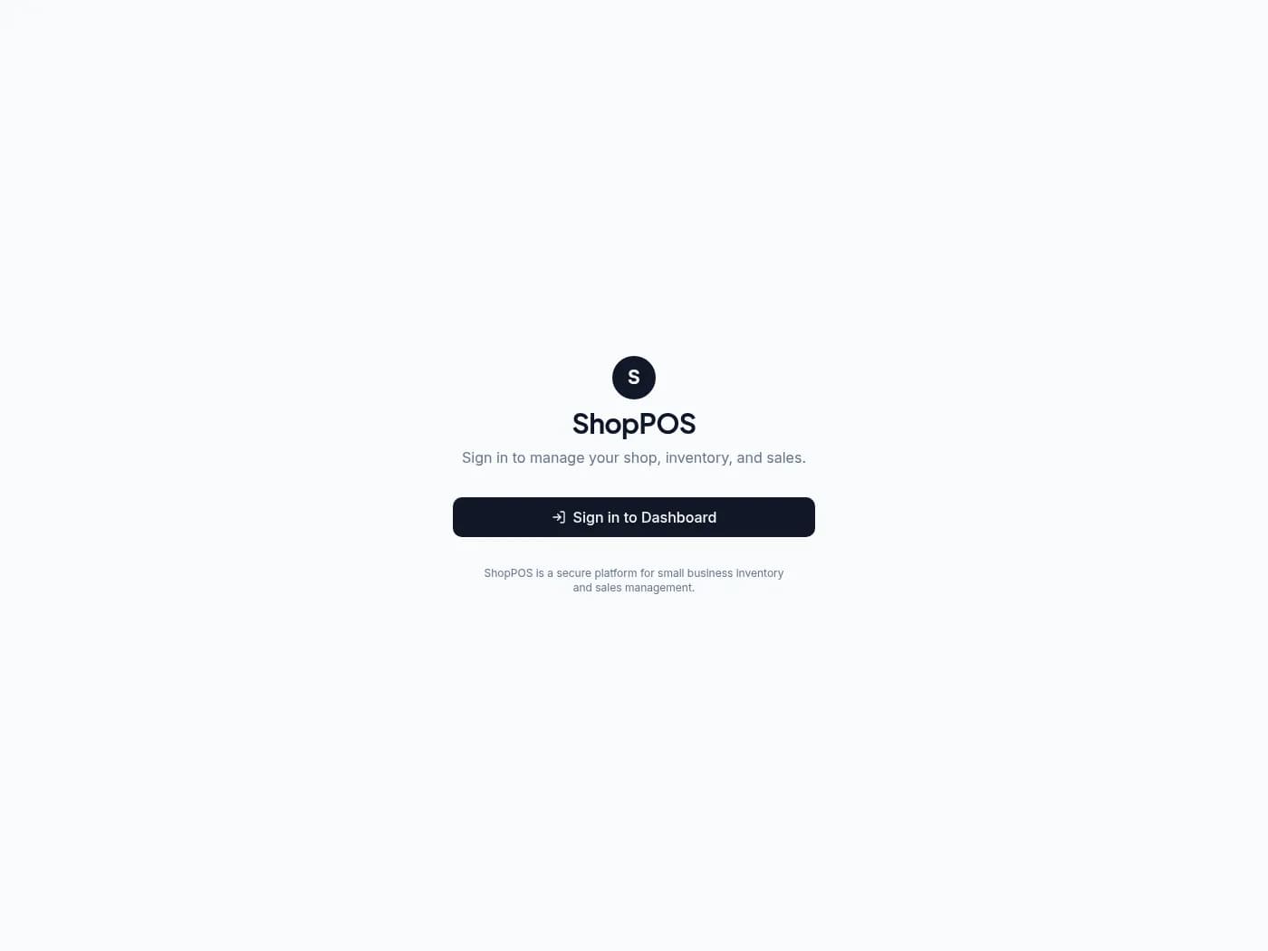 ShopPOS Web App