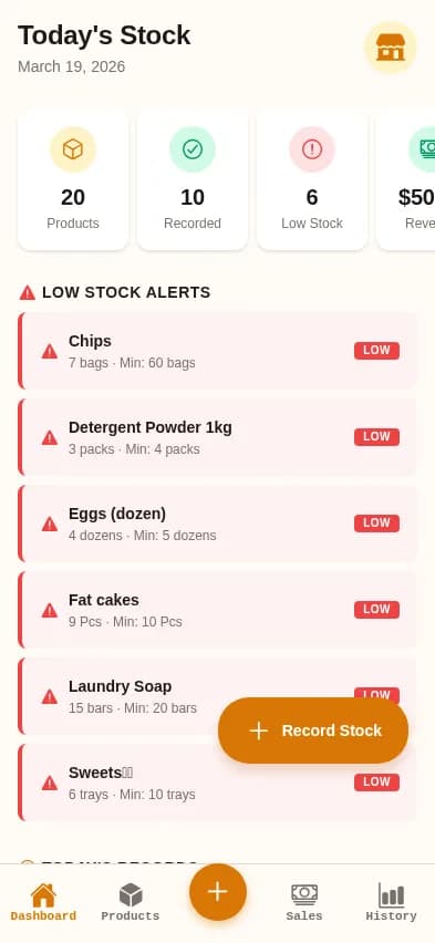Shop Stock Logger