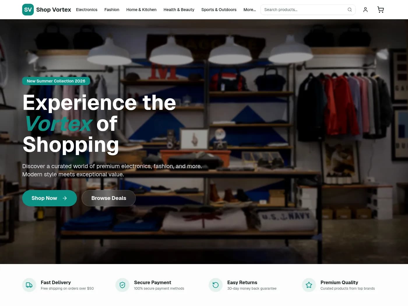 Shop Vortex Storefront