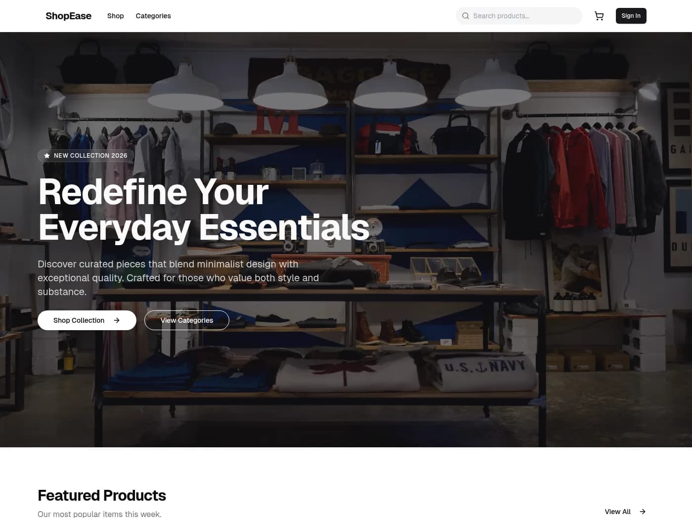 ShopEase Website