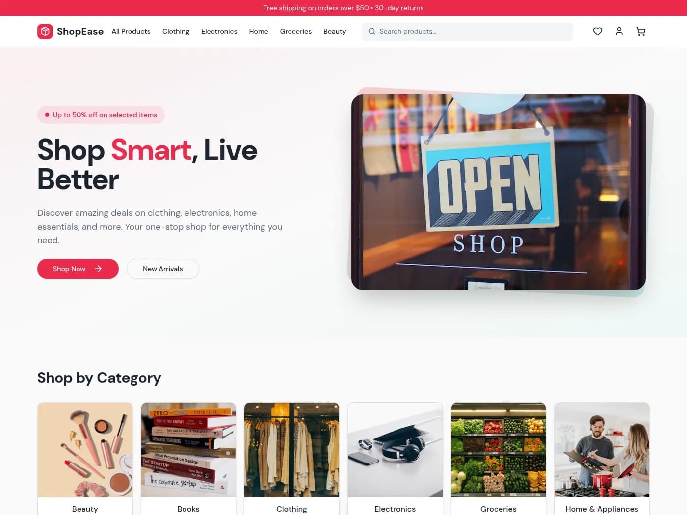 ShopEase Web & Mobile