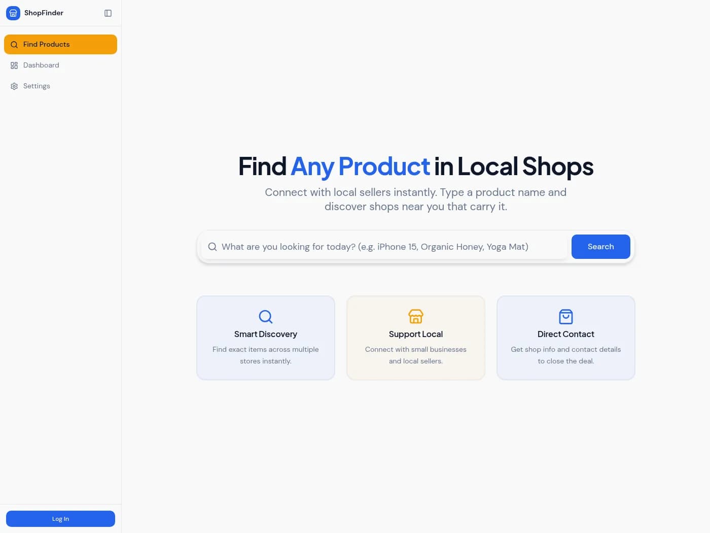 ShopFinder Hub