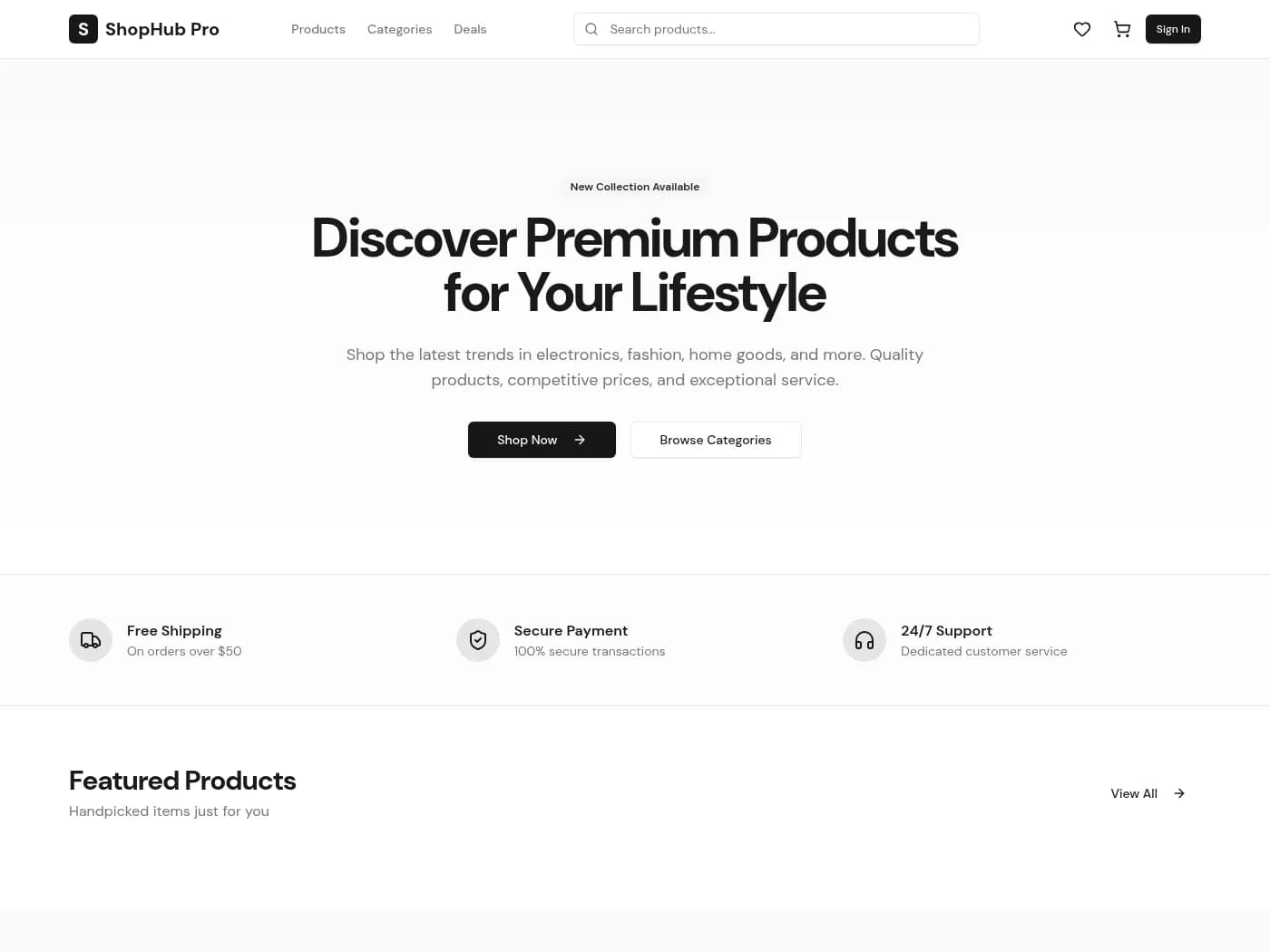 ShopHub Pro Commerce