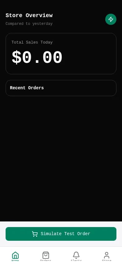 FakeShopify Mobile Dashboard